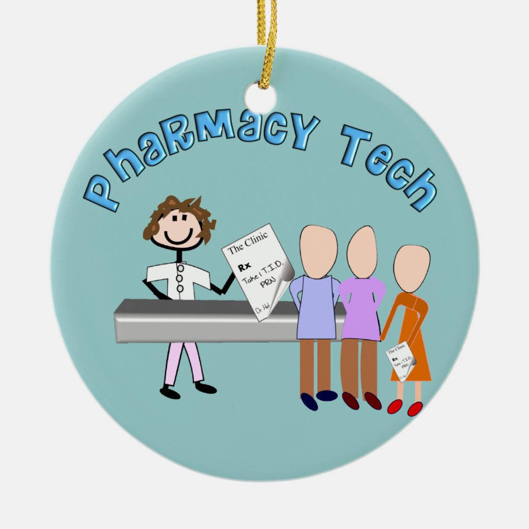 Pharmacy Tech Prescription Christmas Ornament | Zazzle