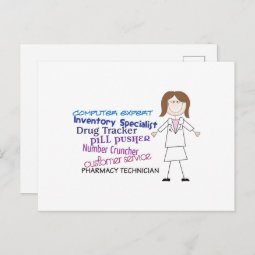 Pharmacy Technician Postcard | Zazzle