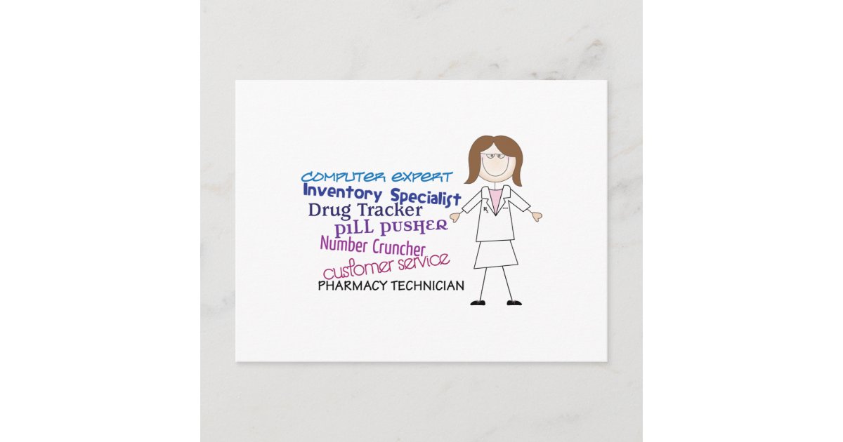 Pharmacy Technician Postcard | Zazzle