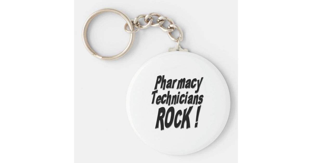 Pharmacy Technicians Rock! Keychain | Zazzle