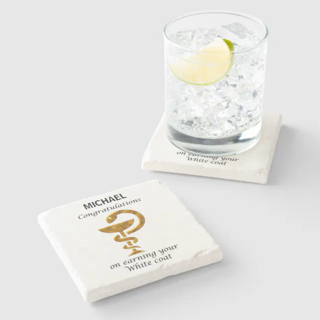 Pharmacy White Coat Ceremony Congratulations Stone Coaster | Zazzle