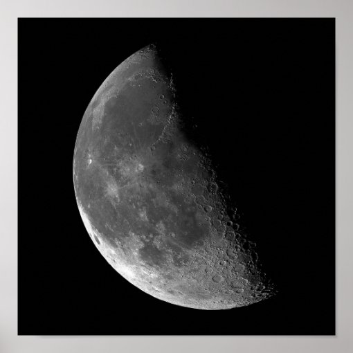 PHASES OF THE MOON, HALF MOON. PHOTO 4 OF 5. POSTER | Zazzle
