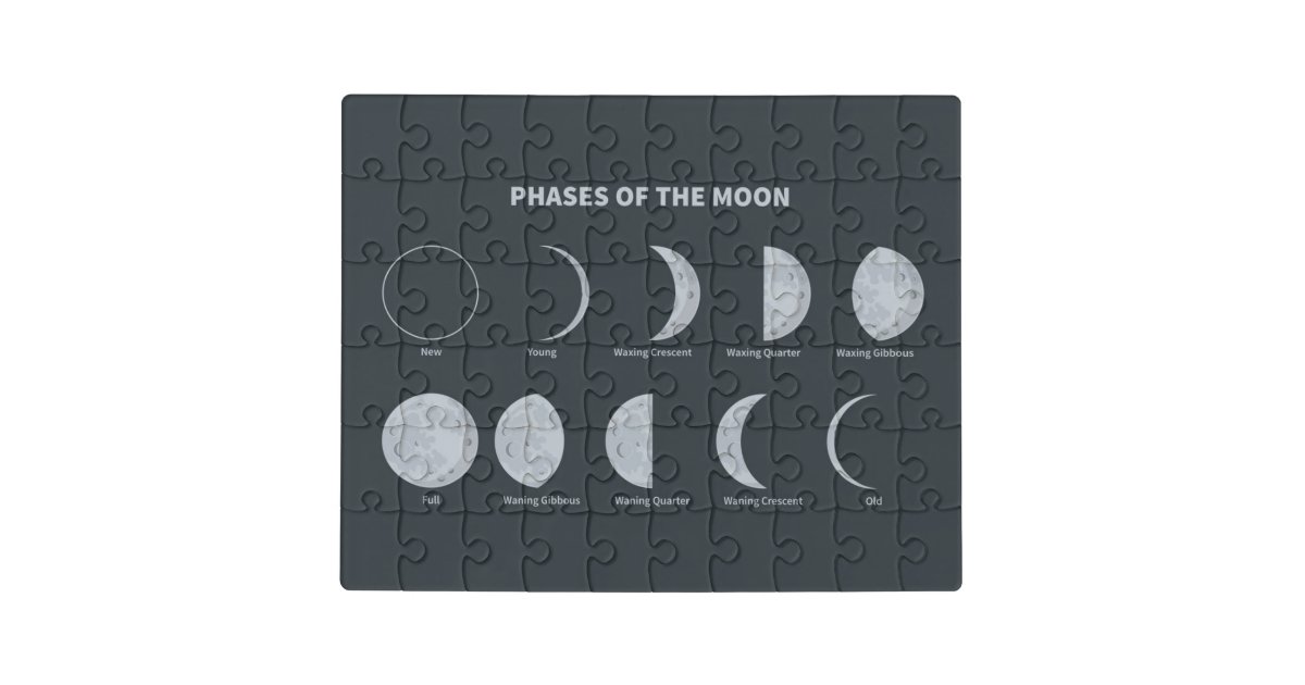 Phases of the Moon Jigsaw Puzzle | Zazzle