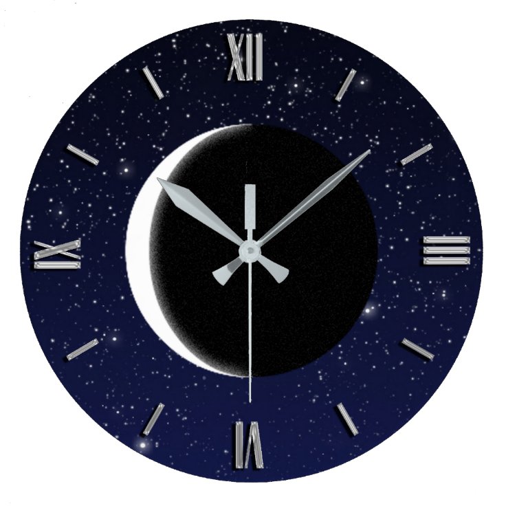 Phases of the Moon Large Clock | Zazzle