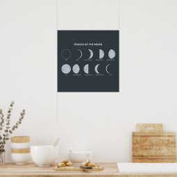 Phases of the Moon Poster | Zazzle