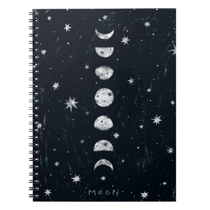 Phases of the moon Spiral Notebook | Zazzle.com