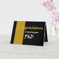 PhD Congratulations Custom Name Card | Zazzle