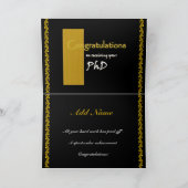 PhD Congratulations Custom Name Card | Zazzle