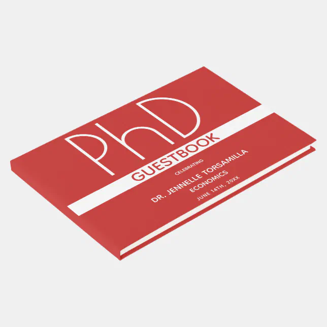PhD degree Graduation Party Guest Book | Zazzle