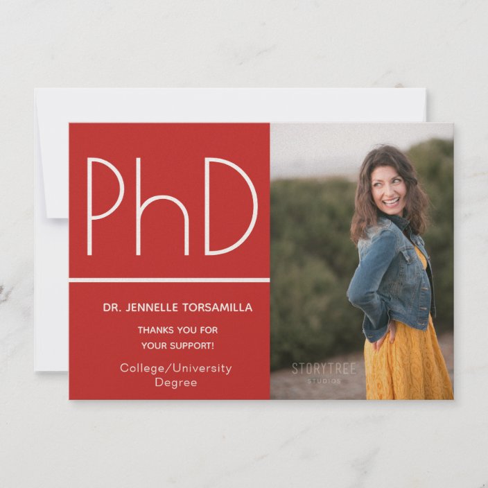 PhD degree Photo Announcement | Zazzle.com