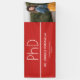 PhD degree Red White Graduation Photo Celebration Banner | Zazzle