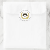 PhD Doctor Graduate Beefeater Tam Gold Wreath Classic Round Sticker ...