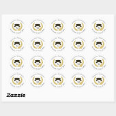 PhD Doctor Graduate Beefeater Tam Gold Wreath Classic Round Sticker ...