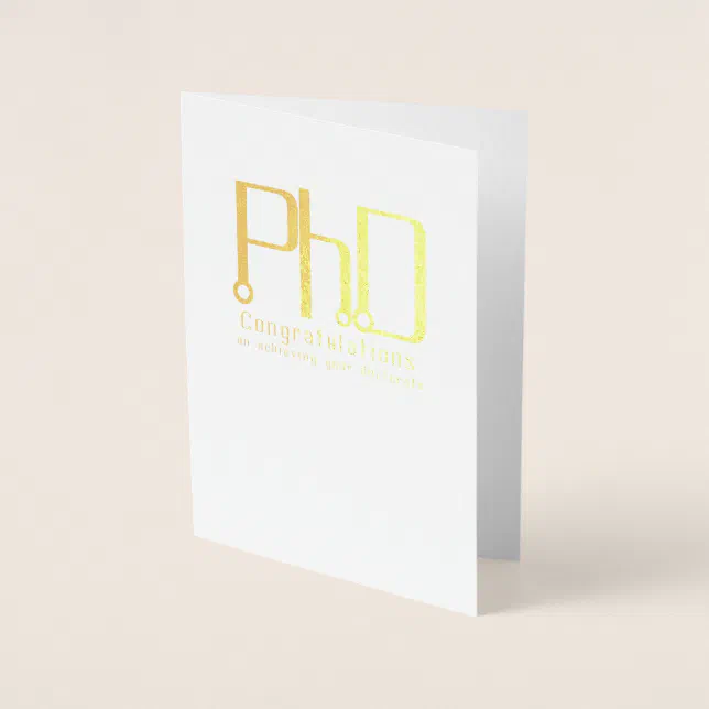 PhD doctor of philosophy congratulations card | Zazzle