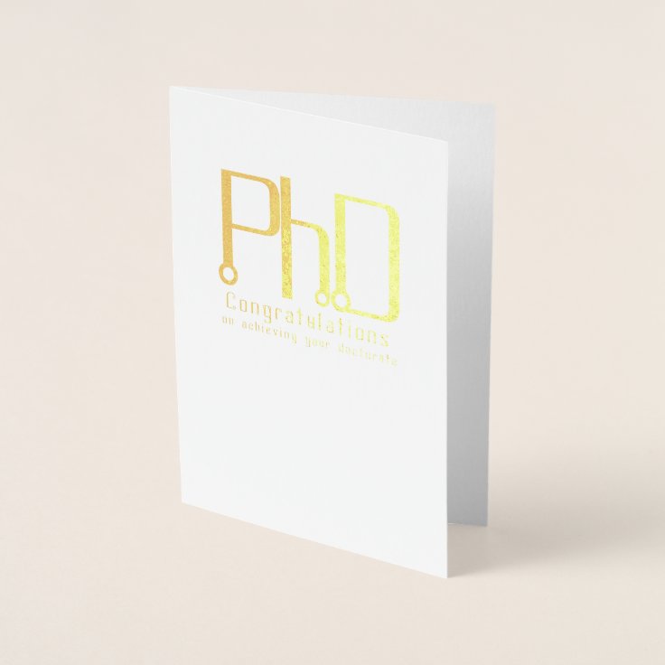 PhD doctor of philosophy congratulations card | Zazzle