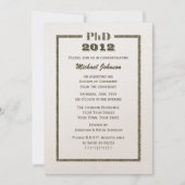 PhD Doctorate Graduation Invitation Metallic | Zazzle
