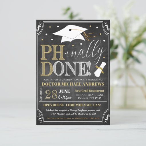 PhD Graduation Invitation | Zazzle