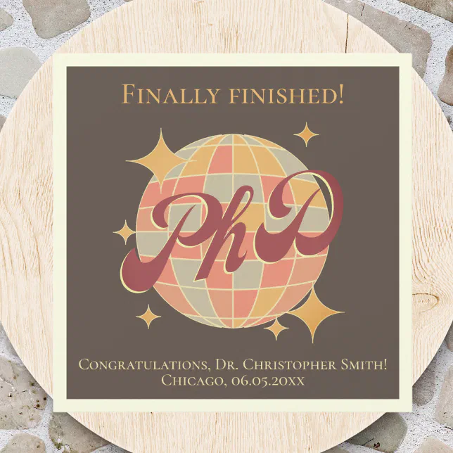 PhD graduation thesis defense congratulation card | Zazzle