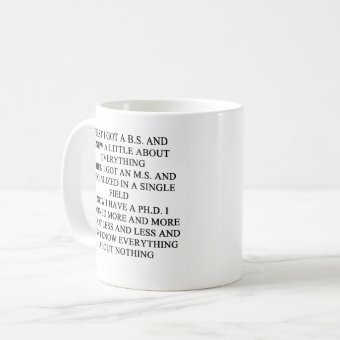 PHD joke, PHD joke Coffee Mug | Zazzle