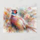 Pheasant Bird and Fall Foliage Postcard | Zazzle