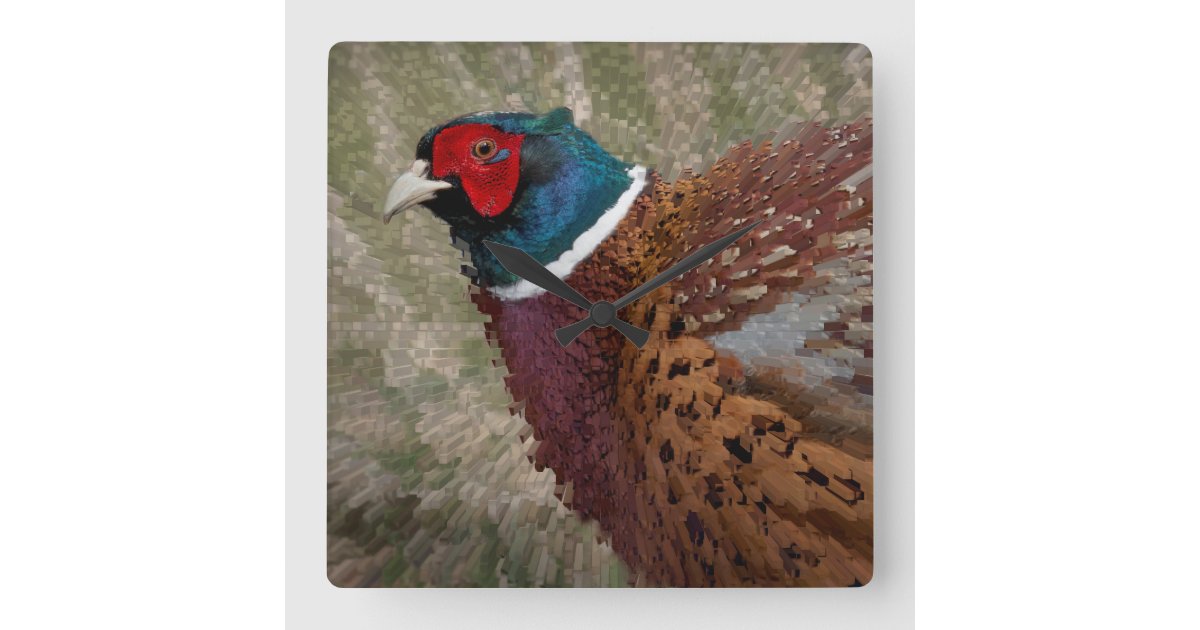 Pheasant Clock | Zazzle