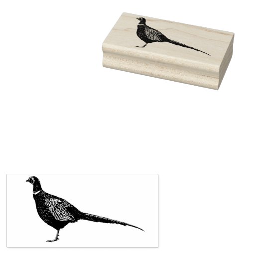 Pheasant Rubber Stamp | Zazzle