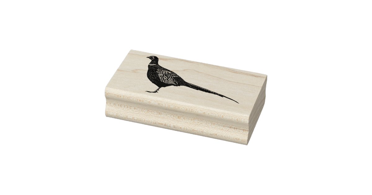 Pheasant Rubber Stamp | Zazzle