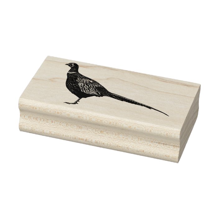 Pheasant Rubber Stamp | Zazzle.com