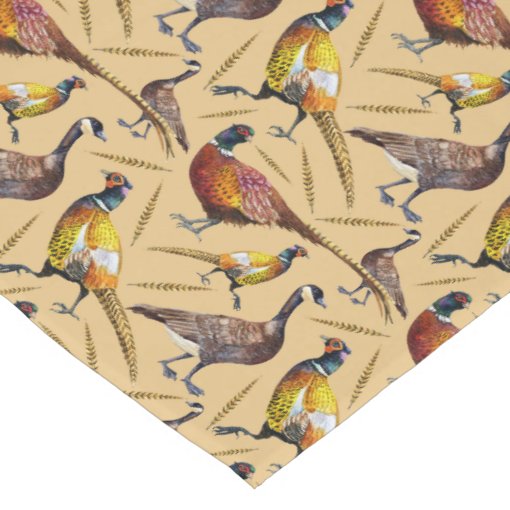 Pheasants and Geese Table Runner | Zazzle