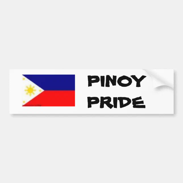 phil flag, PINOY PRIDE Bumper Sticker | Zazzle