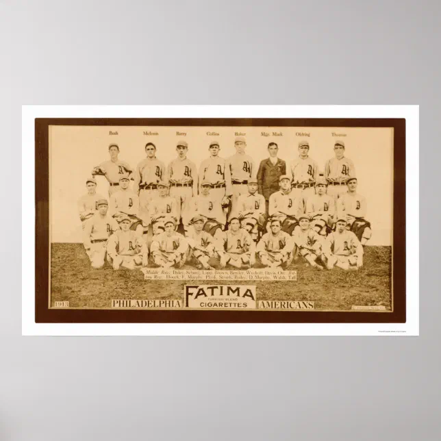 Philadelphia Athletics 1913 Poster | Zazzle