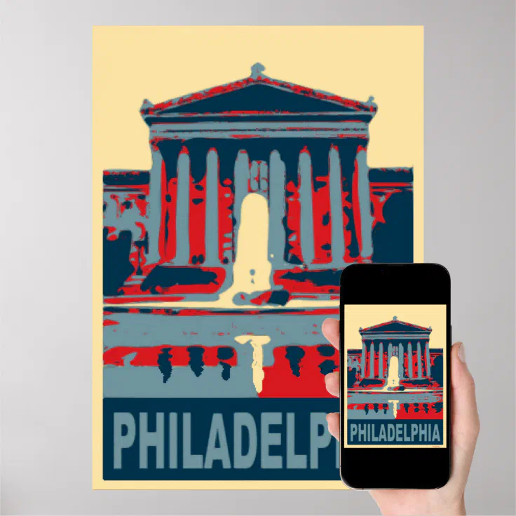 Philadelphia Blue Poster | Zazzle