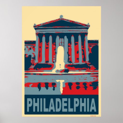 Philadelphia Blue Poster | Zazzle