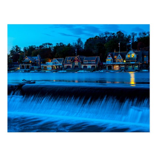 Philadelphia Boathouse Row At Sunset Postcard | Zazzle.com