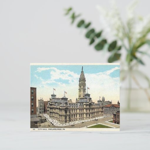 Philadelphia City Hall Old Postcard | Zazzle