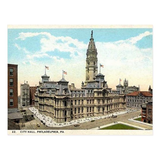 Philadelphia City Hall Old Postcard | Zazzle.com
