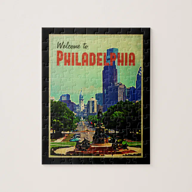 Philadelphia Cityscape Jigsaw Puzzle | Zazzle