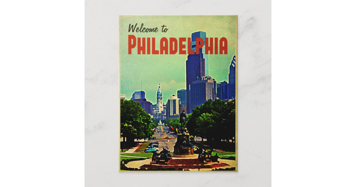 Philadelphia Cityscape Postcard | Zazzle