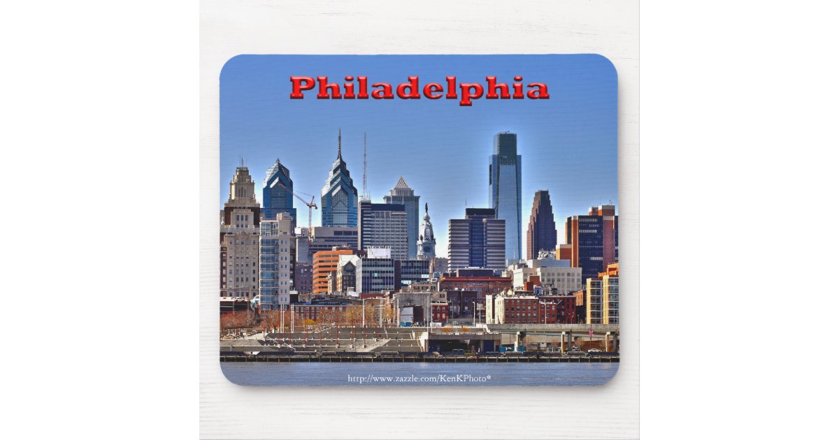Philadelphia "HDR"Skyline Mousepad | Zazzle