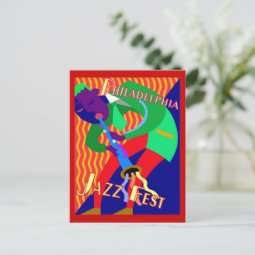 Philadelphia Jazz Fest Postcard | Zazzle