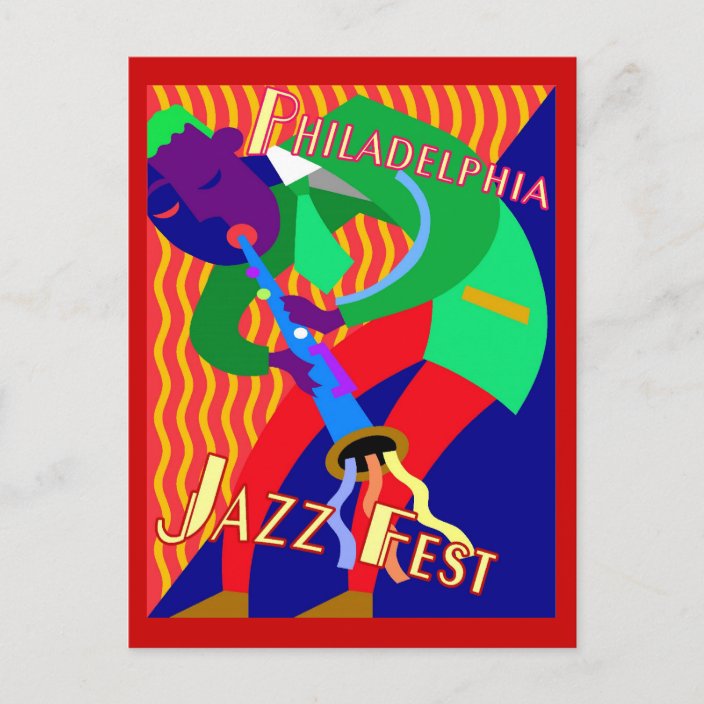 Philadelphia Jazz Fest Postcard | Zazzle.com