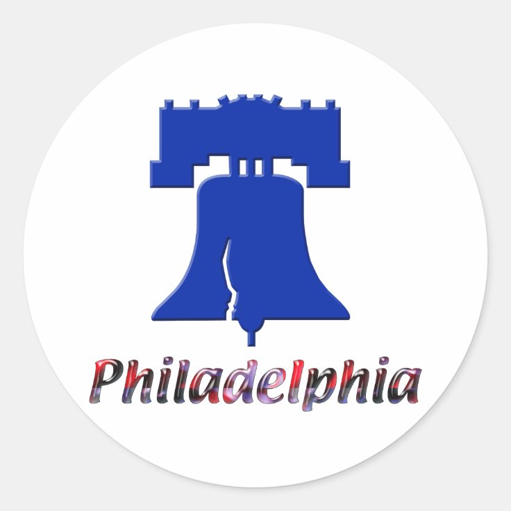Philadelphia Liberty Bell Classic Round Sticker | Zazzle