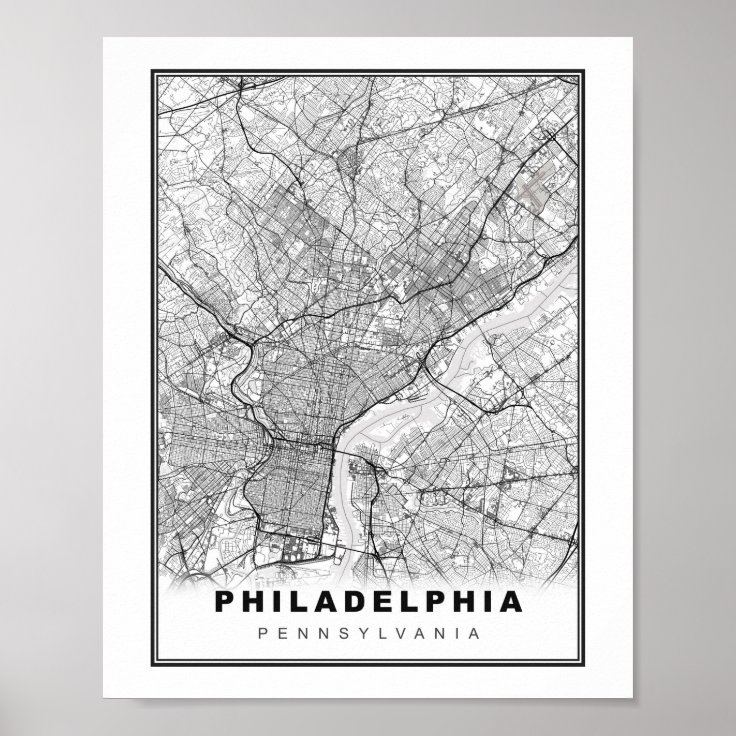 Philadelphia Map Poster | Zazzle