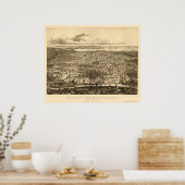 Philadelphia, PA Panoramic Map - 1857 Poster | Zazzle