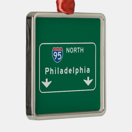 Philadelphia, PA Road Sign Metal Ornament | Zazzle