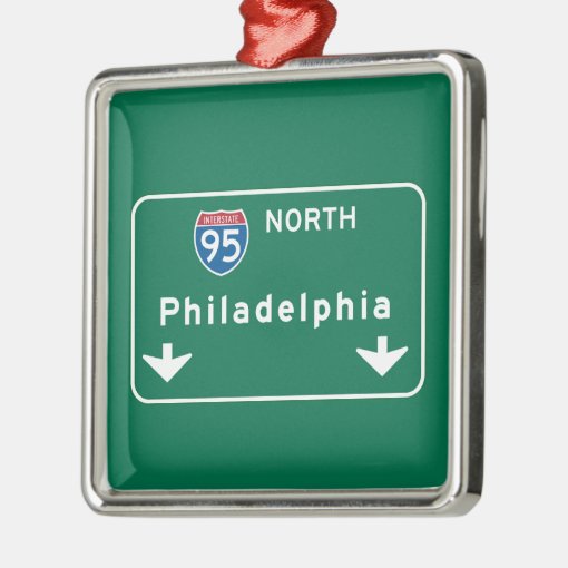 Philadelphia, PA Road Sign Metal Ornament | Zazzle