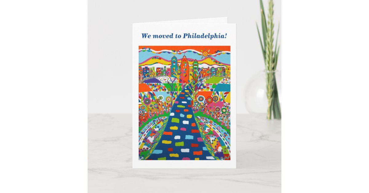 Philadelphia, Pennsylvania Change of Address Card | Zazzle