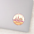 Philadelphia Pennsylvania City Skyline Emblem Sticker | Zazzle