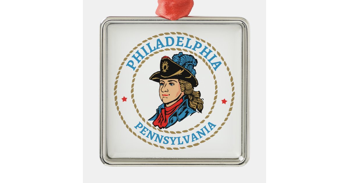 Philadelphia Pennsylvania Colonial Metal Ornament | Zazzle
