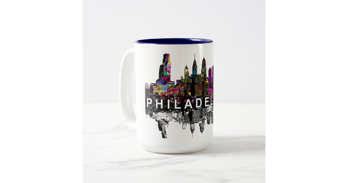Philadelphia, Pennsylvania in graffiti Two-Tone Coffee Mug | Zazzle